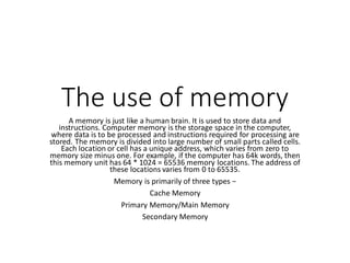 What is the role of memory in learning | PDF