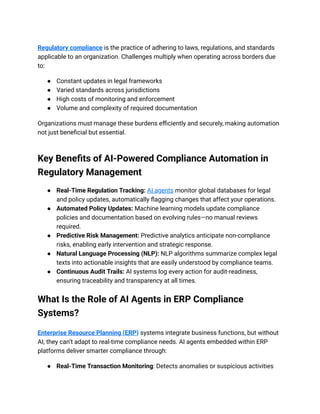 How AI in Regulatory Compliance Powers Growth | Bluebash | PDF