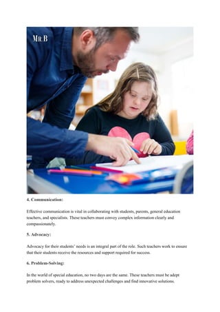 What is the Role of a Special Education Teacher and What are the Skills ...