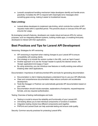 What is the Role of Laravel in API Development? | PDF