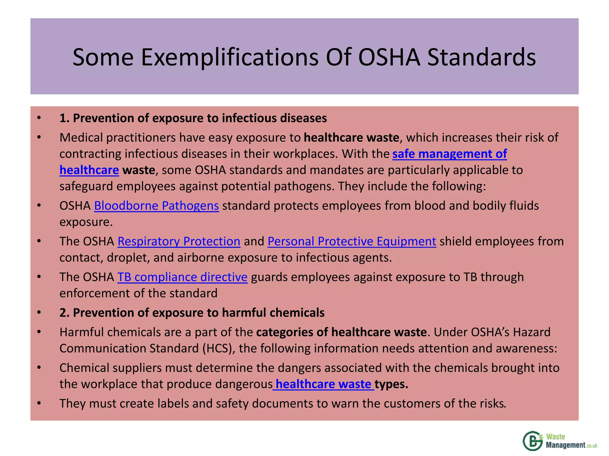 WHAT IS THE ROLE OF OSHA REGULATION IN THE HEALTHCARE INDUSTRY | PPTX ...
