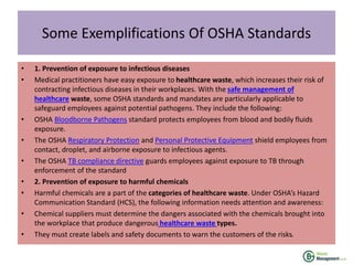 WHAT IS THE ROLE OF OSHA REGULATION IN THE HEALTHCARE INDUSTRY | PPTX