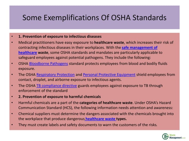 WHAT IS THE ROLE OF OSHA REGULATION IN THE HEALTHCARE INDUSTRY | PPTX ...