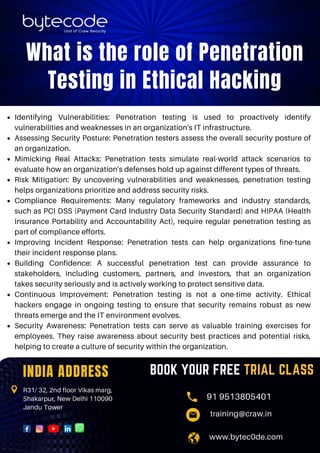 What is the role of Penetration Testing in Ethical Hacking.pdf