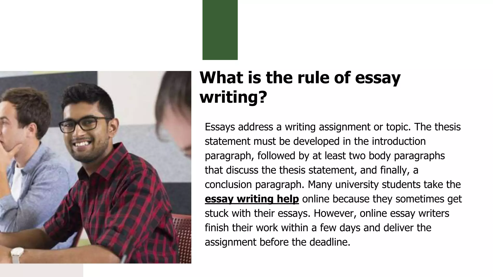What is the rule of essay writing | PPT
