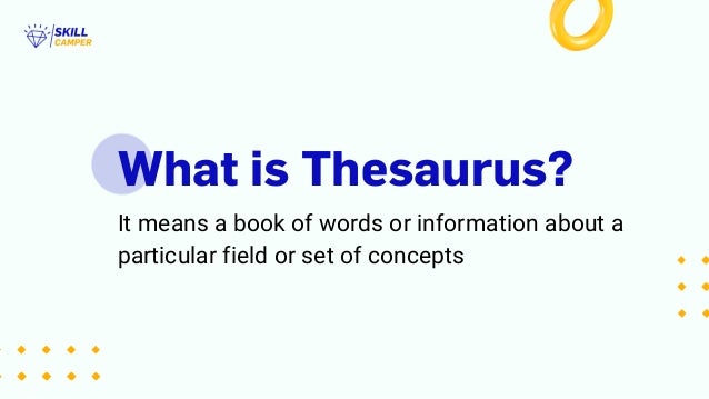 What is Thesaurus? | Digital Marketing | PDF