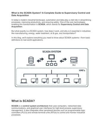 What is the SCADA System and its solution | PDF