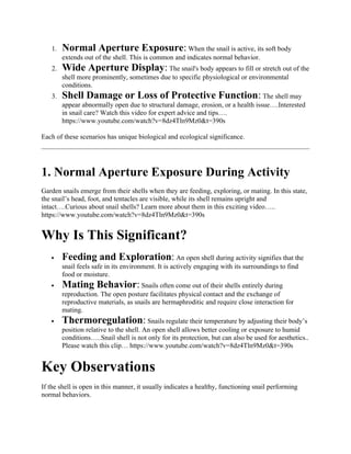 WHAT IS THE SIGNIFICANCE OF A GARDEN SNAIL HAVING ITS SHELL OPEN..docx