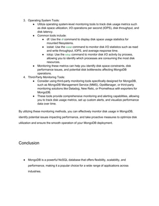 What is the significance of MongoDB and what are its usages.docx