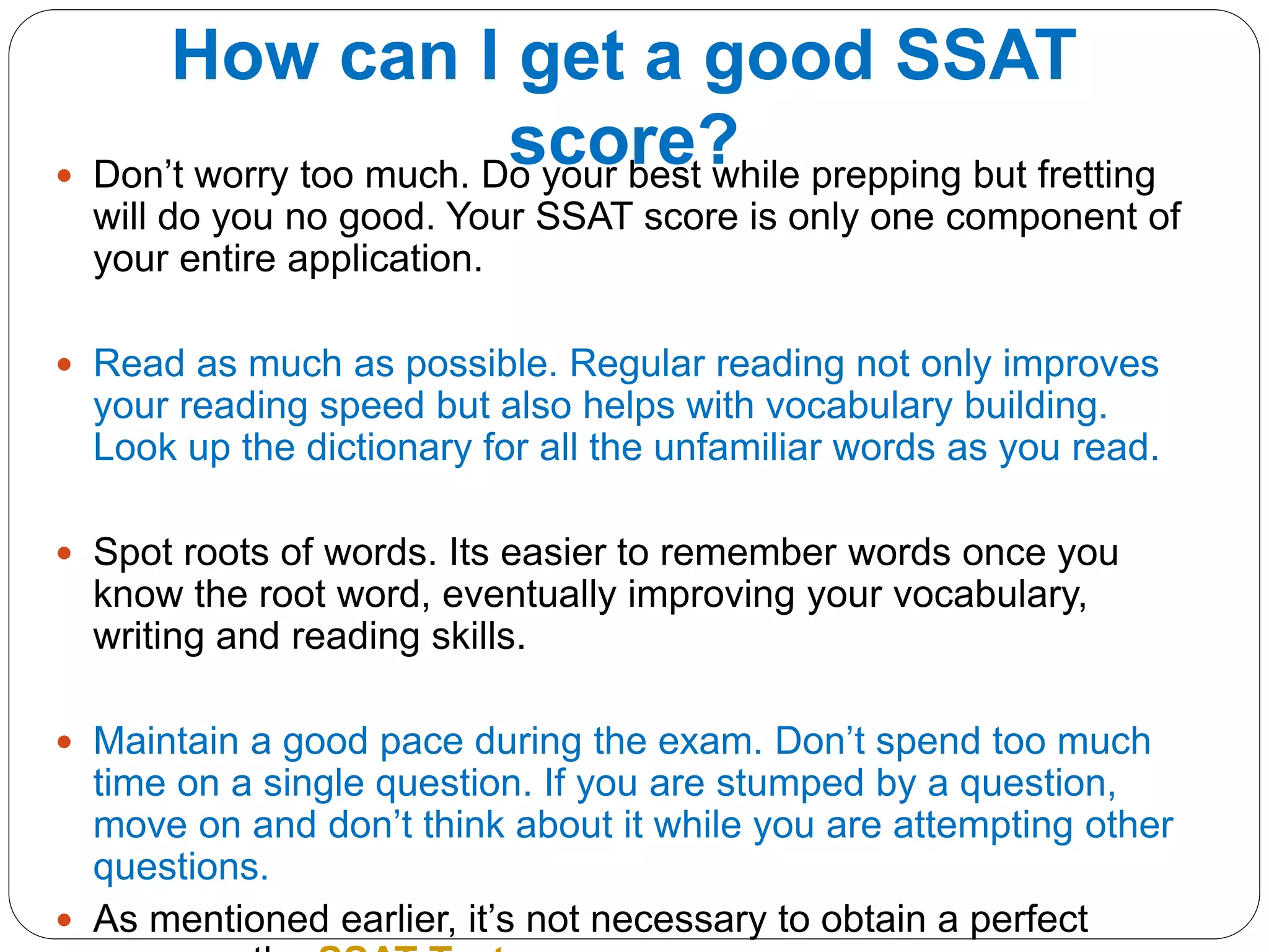 What is the ssat | PPTX