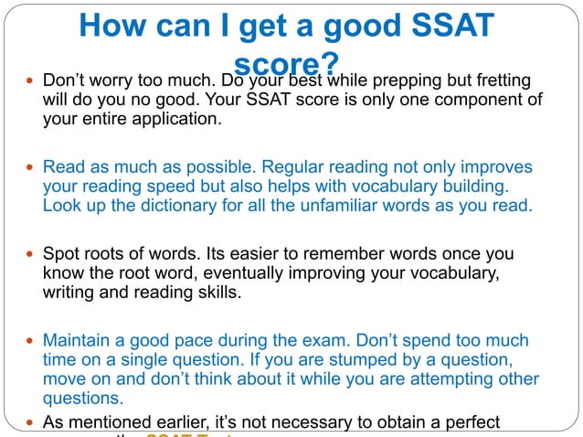 What is the ssat | PPTX
