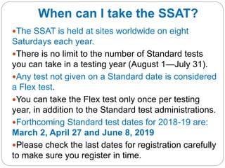 What is the ssat | PPT