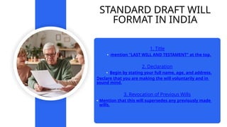 What is the Standard Format for Drafting a Will in India.pptx