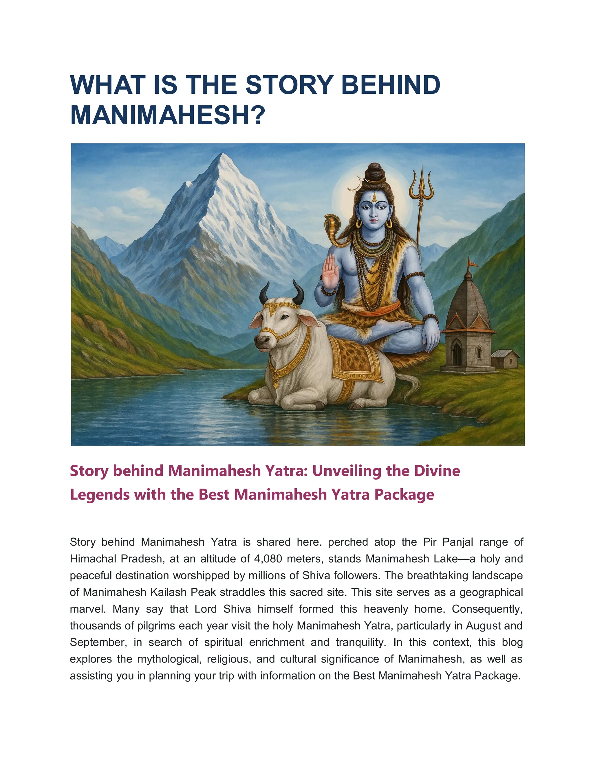 What is the story behind Manimahesh yatra.pdf