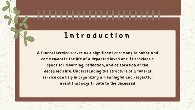 What is the structure of a funeral service. | PPTX | Funeral | Personal ...