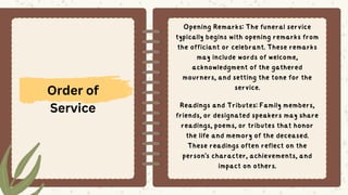 What is the structure of a funeral service. | PPTX