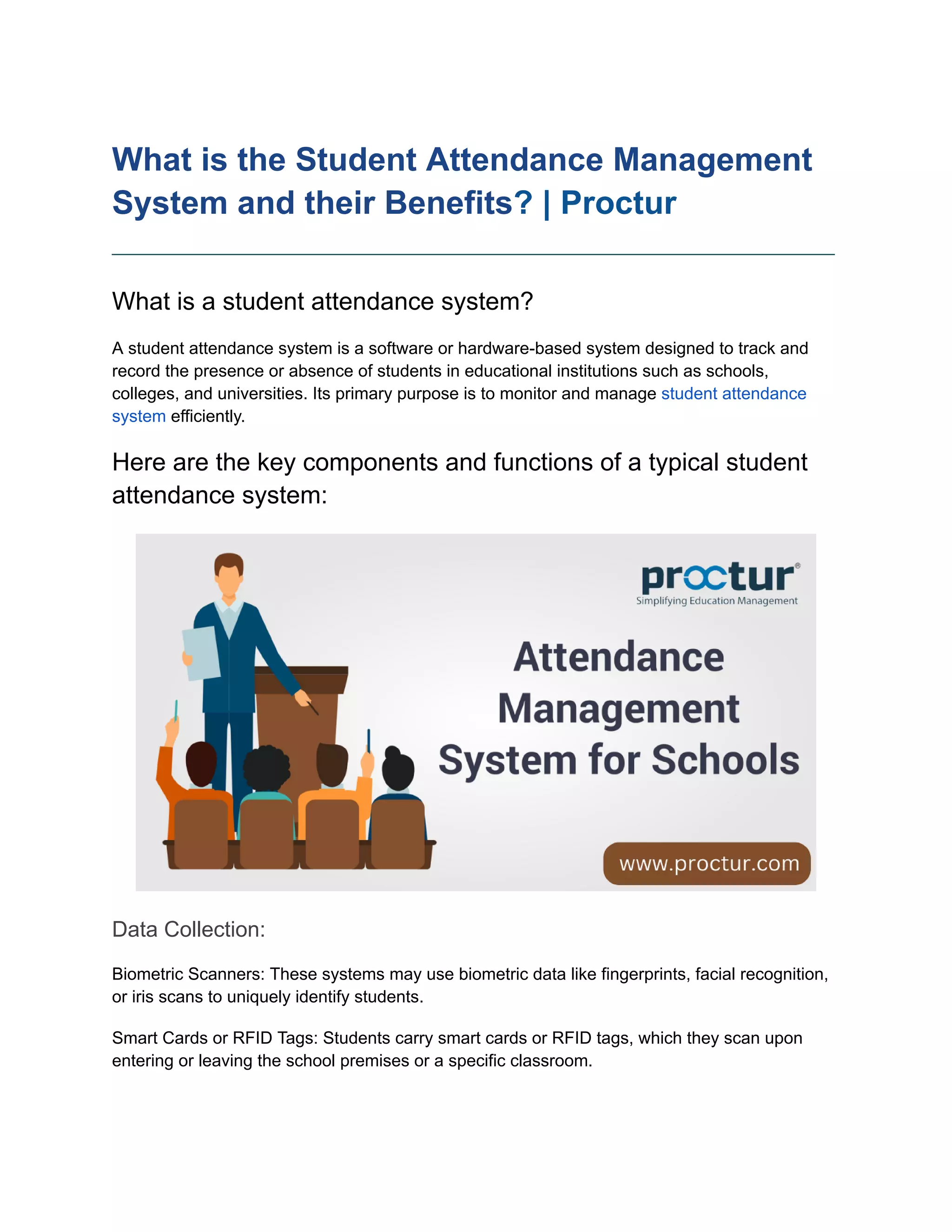 What is the Student Attendance Management System and their Benefits ...
