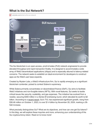 What is the Sui Network : Features and Use Cases | SoluLab | PDF