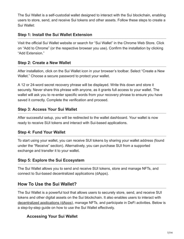 What is the Sui Network : Features and Use Cases | SoluLab | PDF