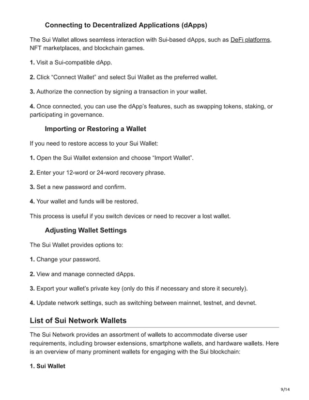 What is the Sui Network : Features and Use Cases | SoluLab | PDF