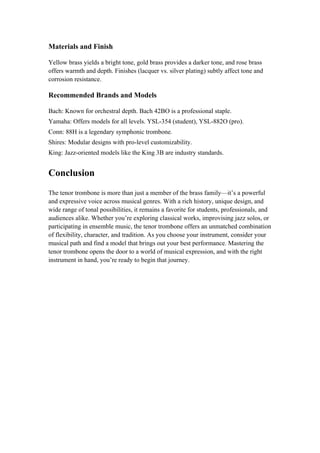 What Is the Tenor Trombone Guide, History & How to Play.docx