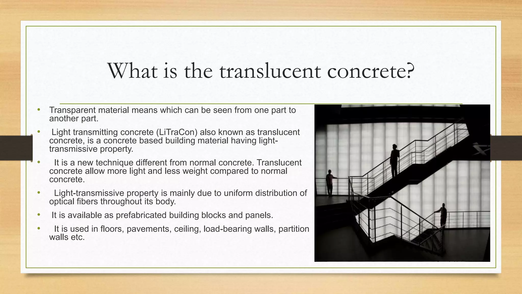 translucent concrete | PPT