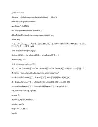 What is the UML Class diagram for accident detection using CNN- i have.pdf