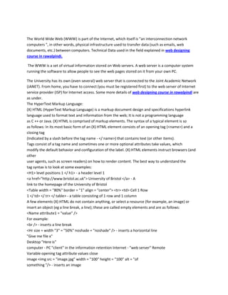 What is the world wide web how does it work.docx