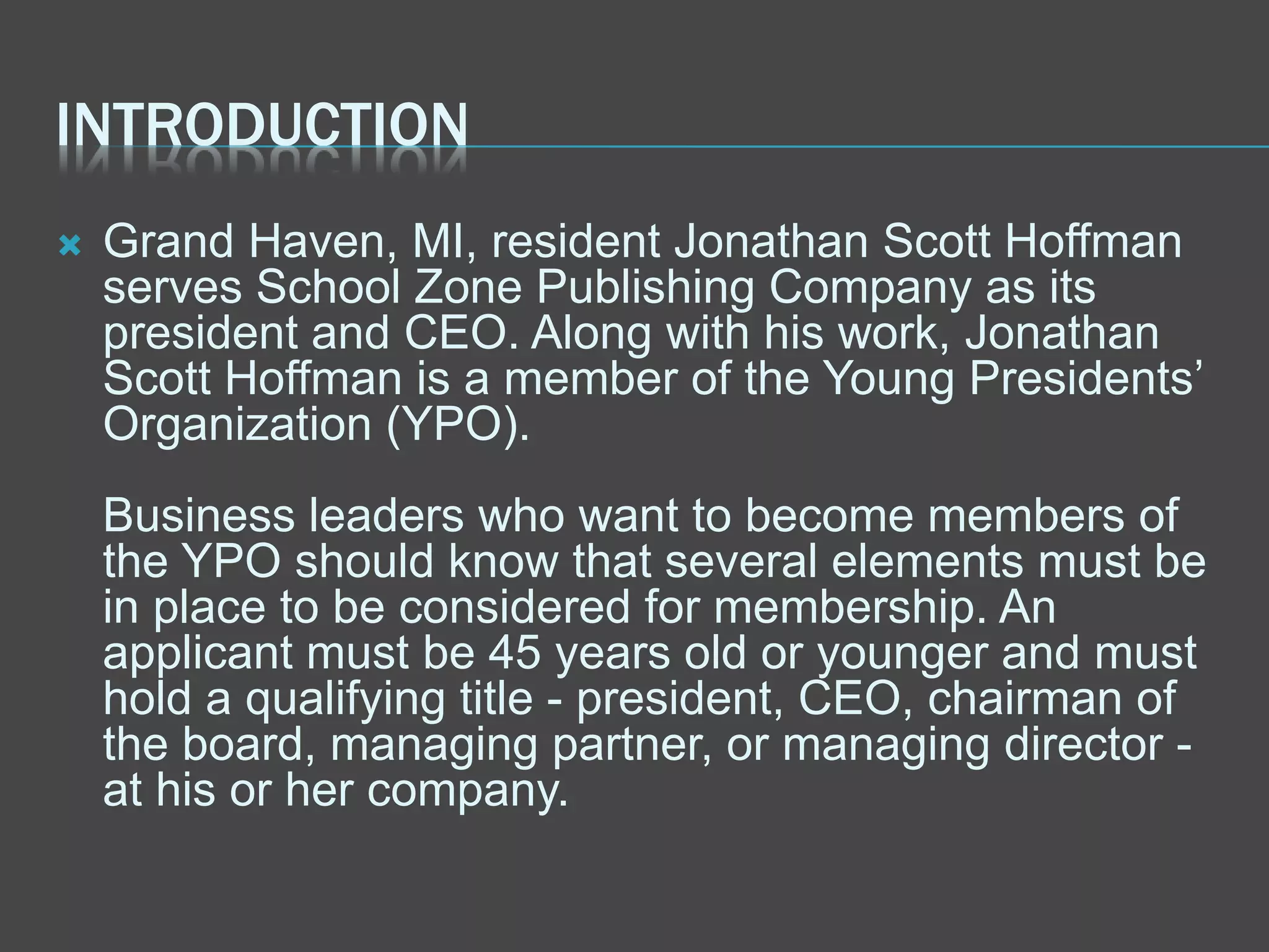 What Is the YPO Membership Criteria? | PPTX