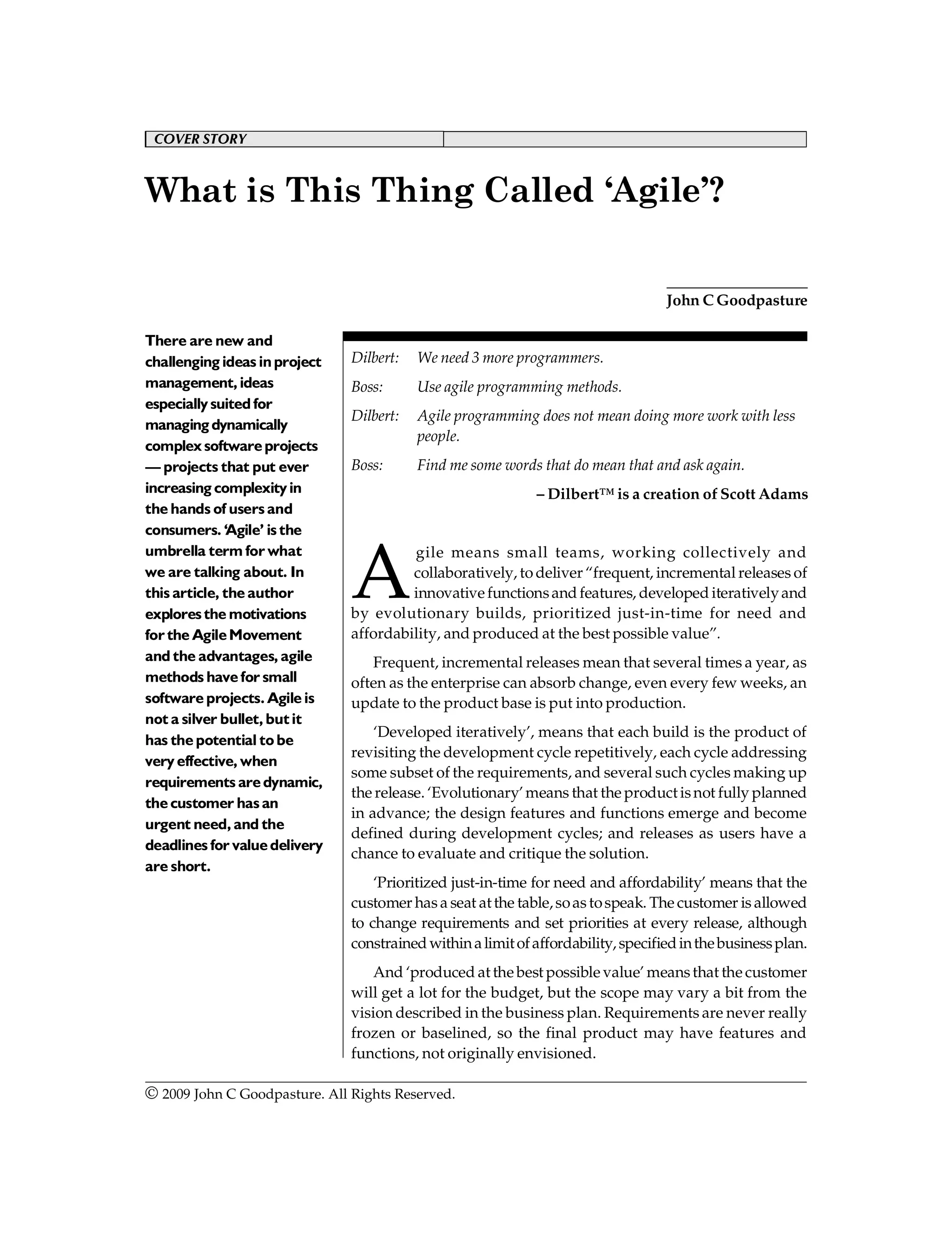 What Is This Thing Called Agile Pdf 