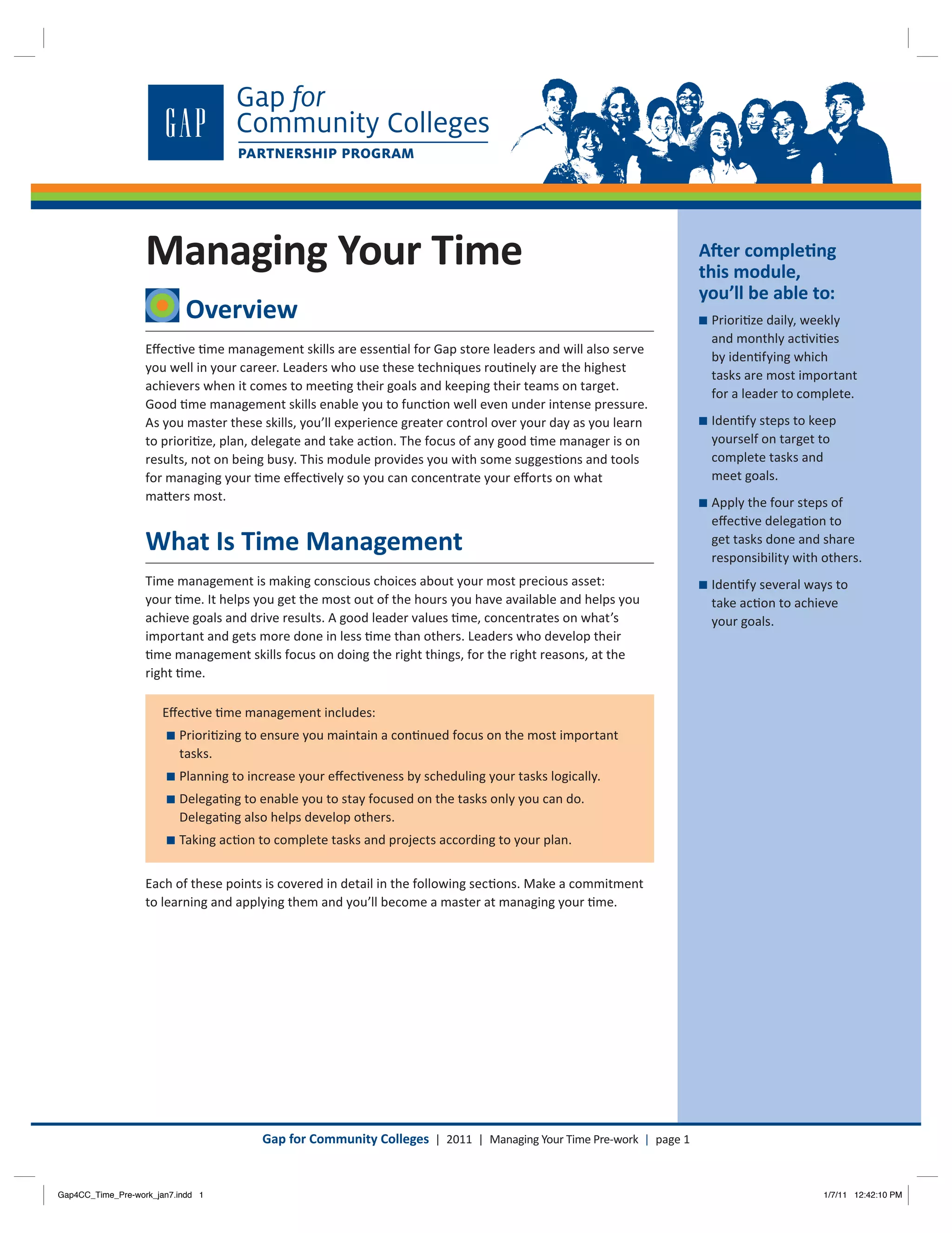 What is Time Management? | PDF