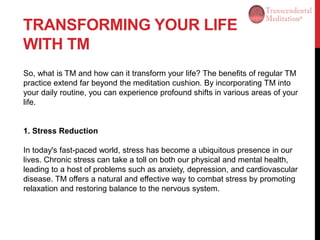 What is TM (Transcendental Meditation)? And How It Can Transform Your ...