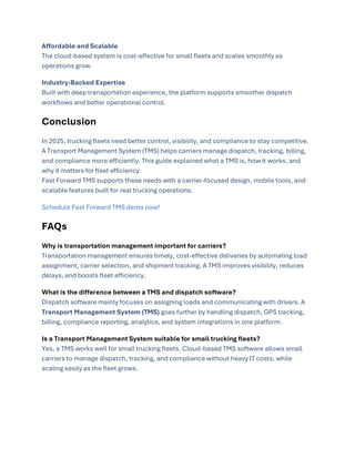 What is TMS? Transportation Management System Explained | PDF