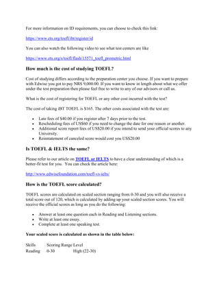 What is TOEFL ? | PDF