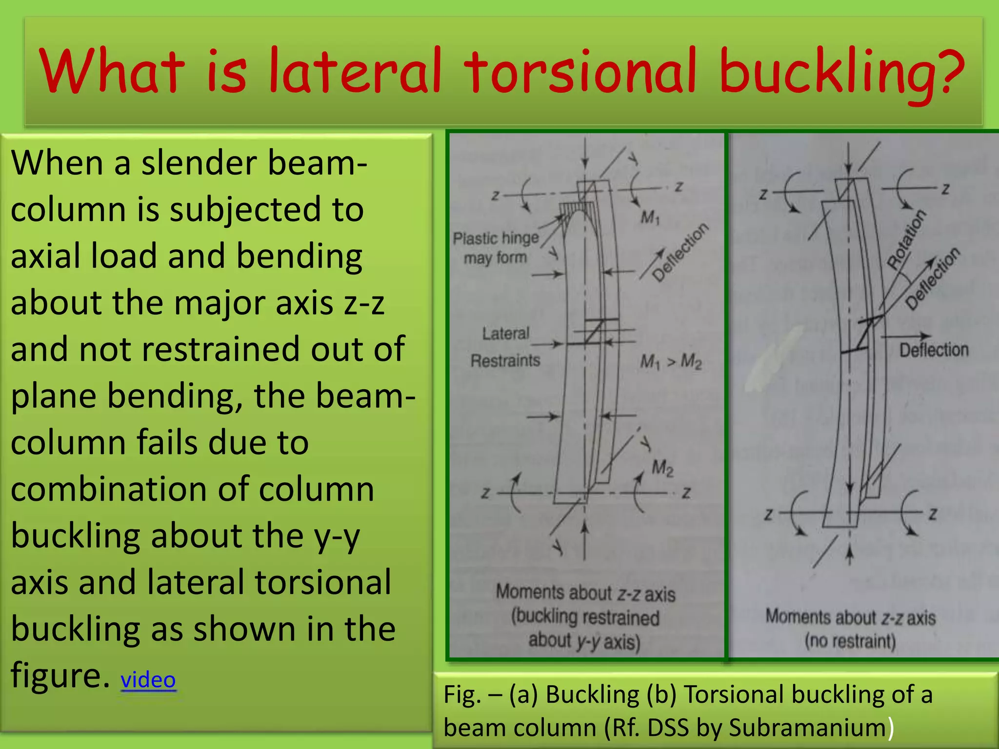 Design methods for torsional buckling of steel structures | PPTX