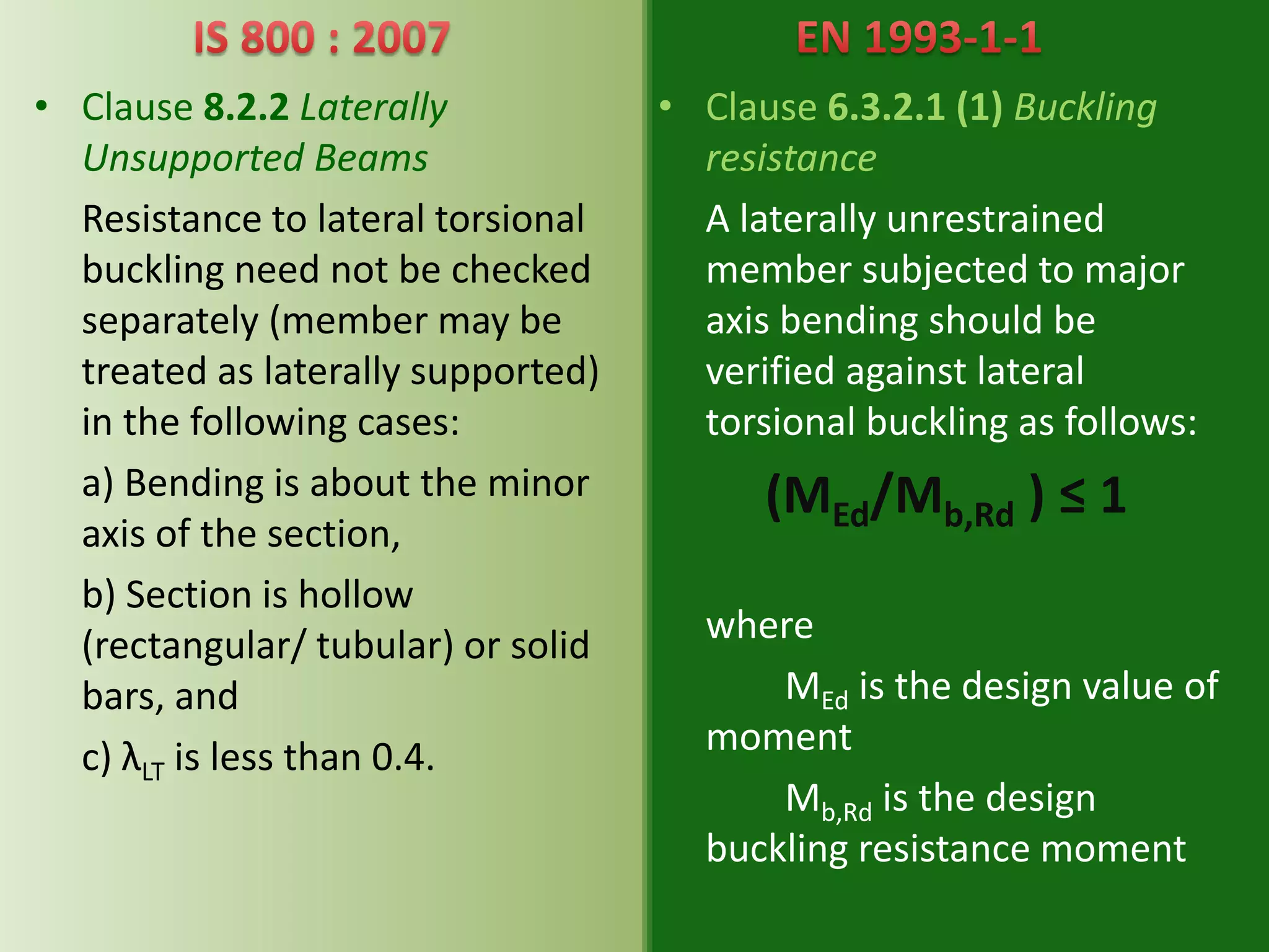 Design methods for torsional buckling of steel structures | PPTX