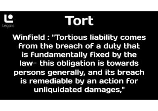 What is Tort Definition By Salmond & Winfield Essentials of tort Law of ...