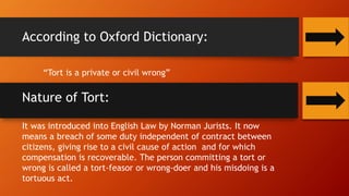 What is tort law? | PPTX