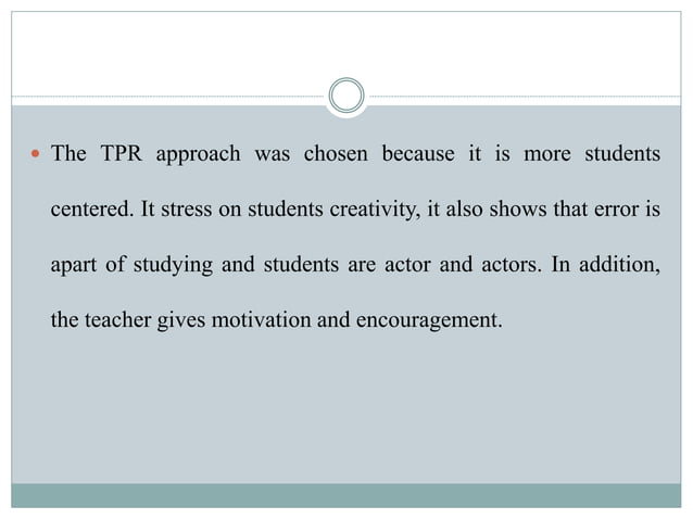 What is total physical response (tpr) | PPTX