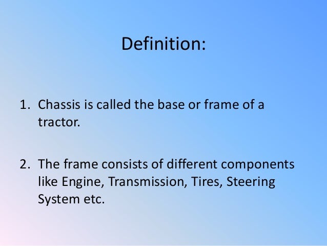 What is Tractor Chassis