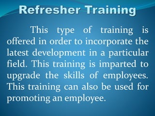 What is training And its Types | PPTX | Careers