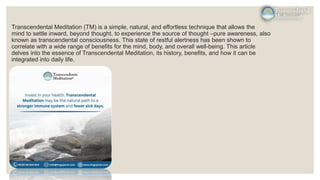 What is TranscendentalMeditation!!!.pptx