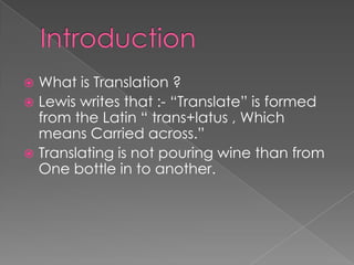 What is translation | PPTX