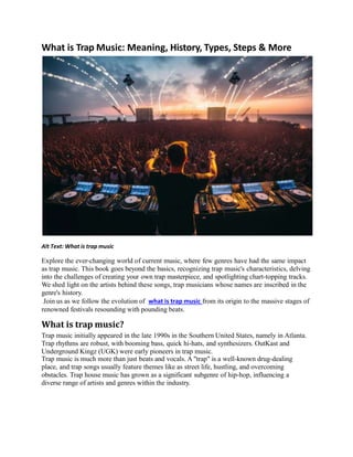 What Is Trap Music: Cultural Impact and Influence of Trap Sounds | PDF