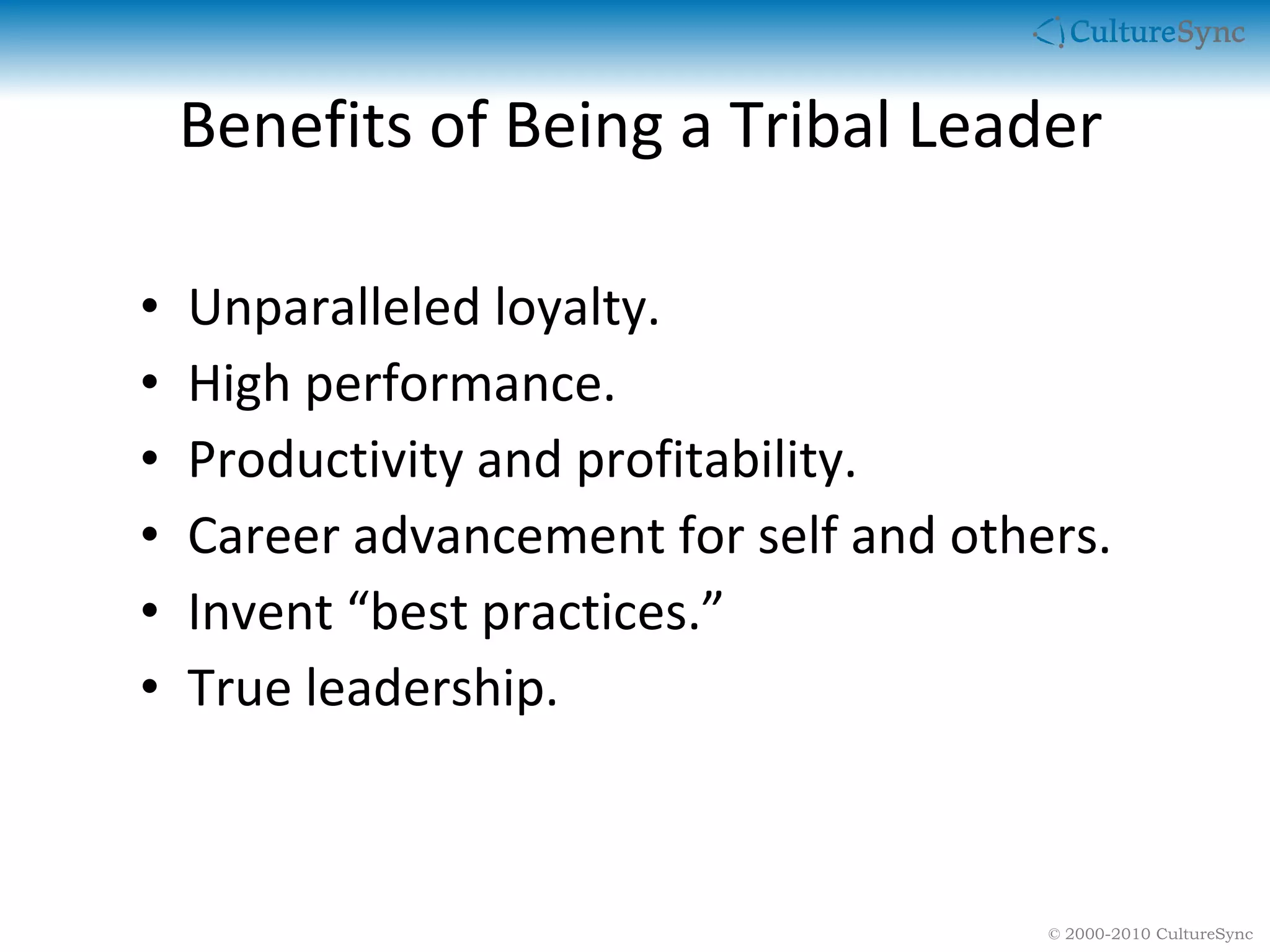 Tribal Leadership: Diagnosing Organizational Culture | PPT