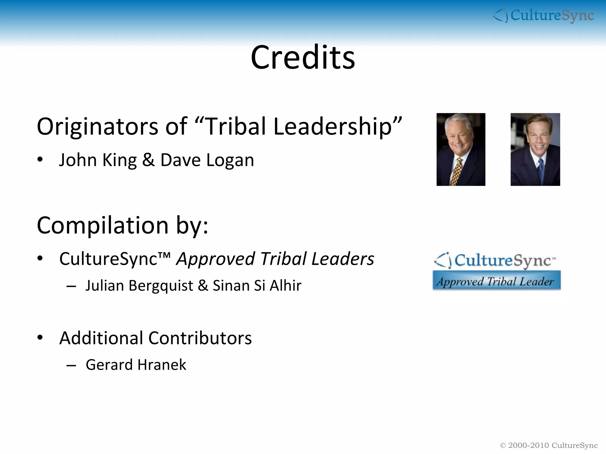 Tribal Leadership: Tribal Leader Upgrade Guide | PPT