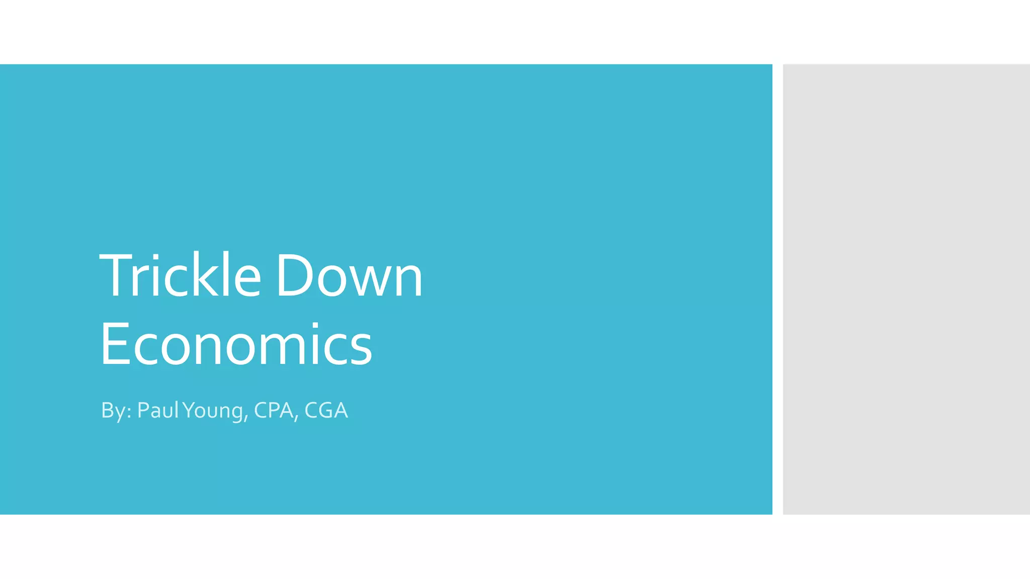 What is trickle down economics | PPT