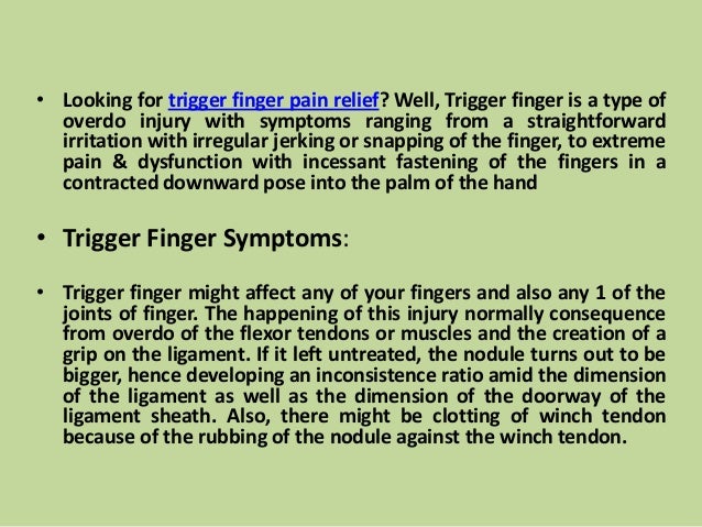Trigger Finger Definition Etiology Symptoms Diagnosis