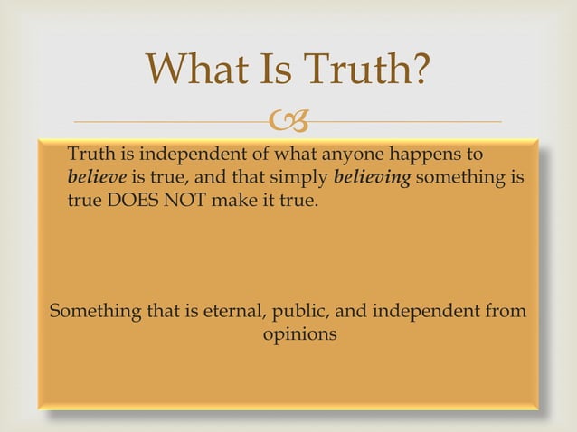 What Is Truth | PPTX