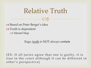 What Is Truth | PPTX